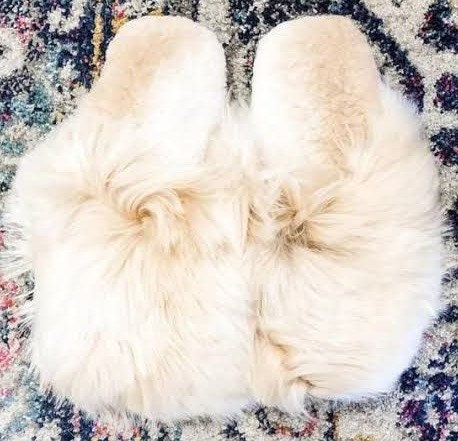 Alpaca fur slippers champagne alpaca slippers from Peru | Etsy