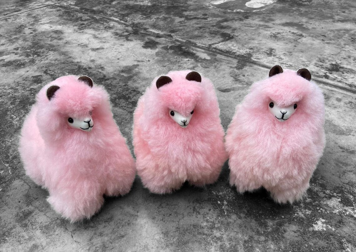 Pink Alpaca Fur Toy Handmade Extremely Soft / Alpaca - Etsy