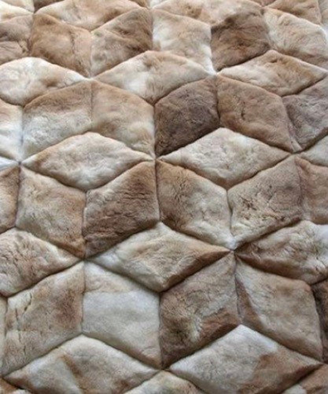 Geometric Alpaca fur rug handmade in Peru Alpaca real fur | Etsy