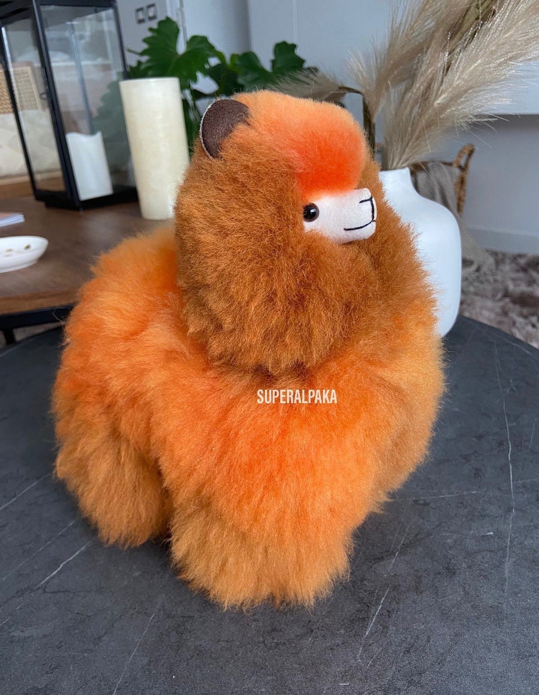 Orange Alpaca Fur Toy Handmade Extremely Soft / Alpaca - Etsy