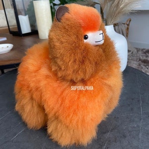 Orange Alpaca Fur Toy Handmade Extremely Soft / Alpaca - Etsy