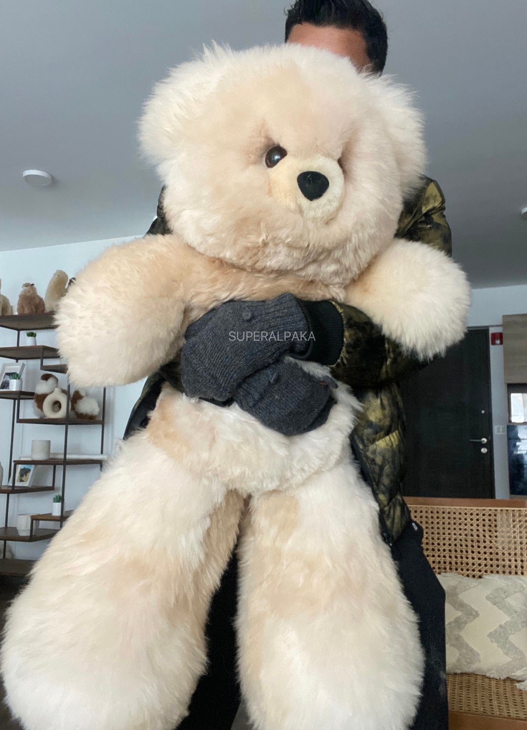 Large 39 Alpaca Teddy Bear Stuffed Alpaca Toy Extremely Soft / Alpaca ...