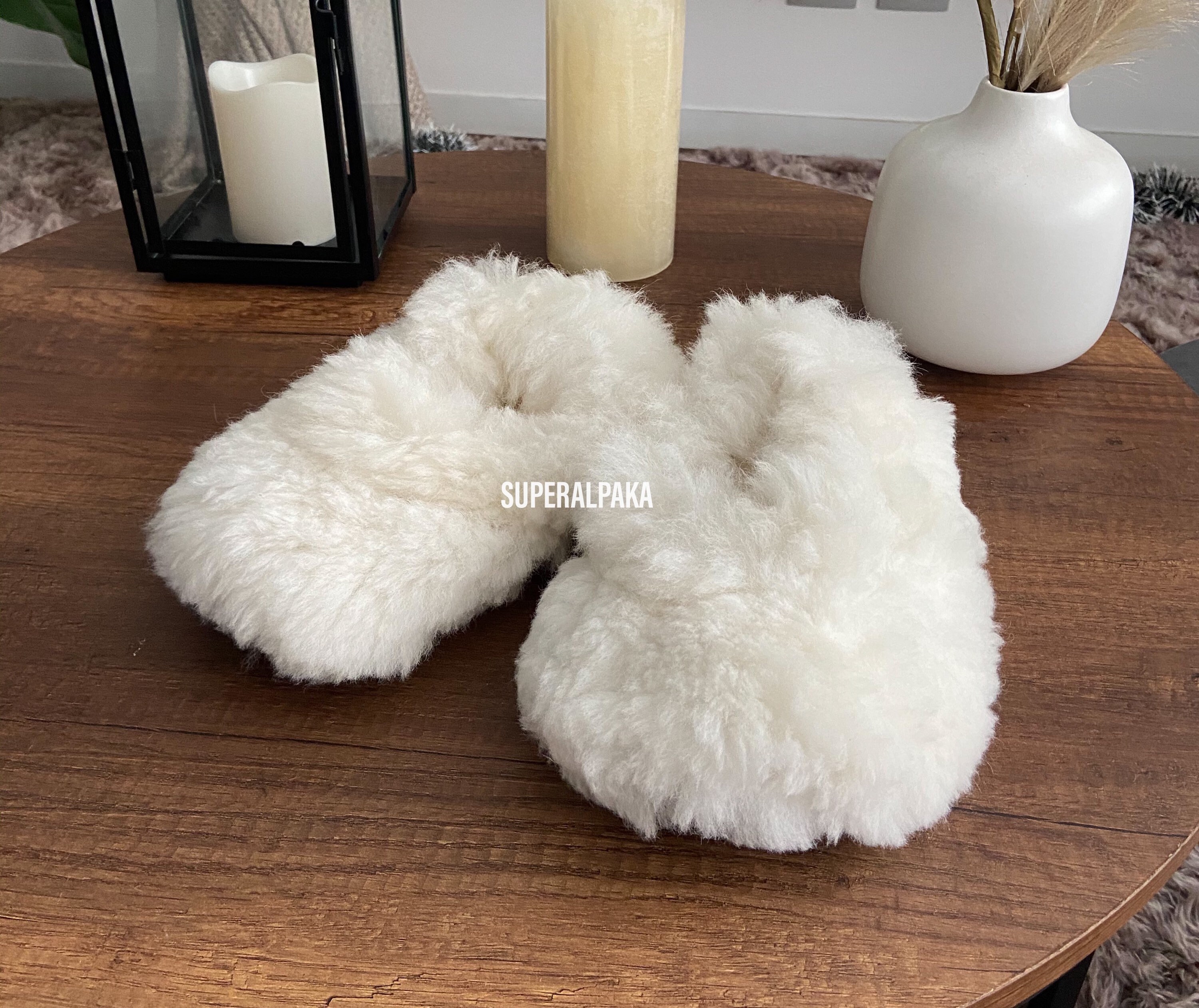 Alpaca Fur Slippers Alpaca Slippers From Peru Unisex - Etsy