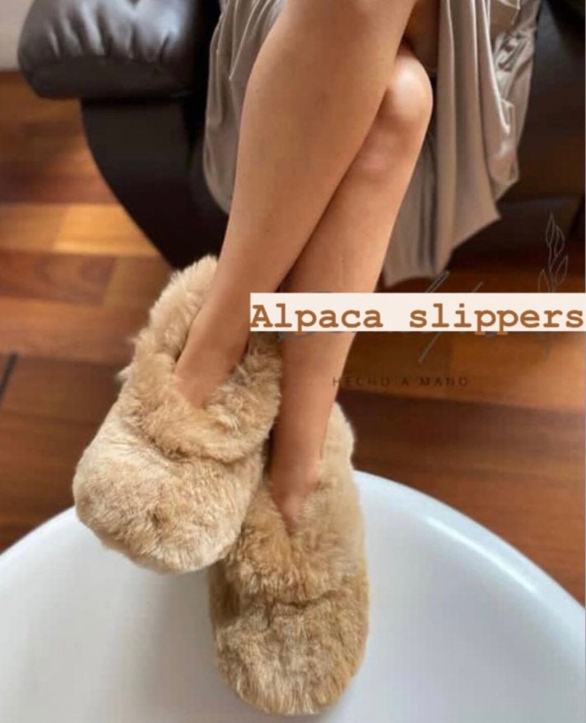 Alpaca Fur Slippers Beige Alpaca Slippers From Peru Unisex | Etsy