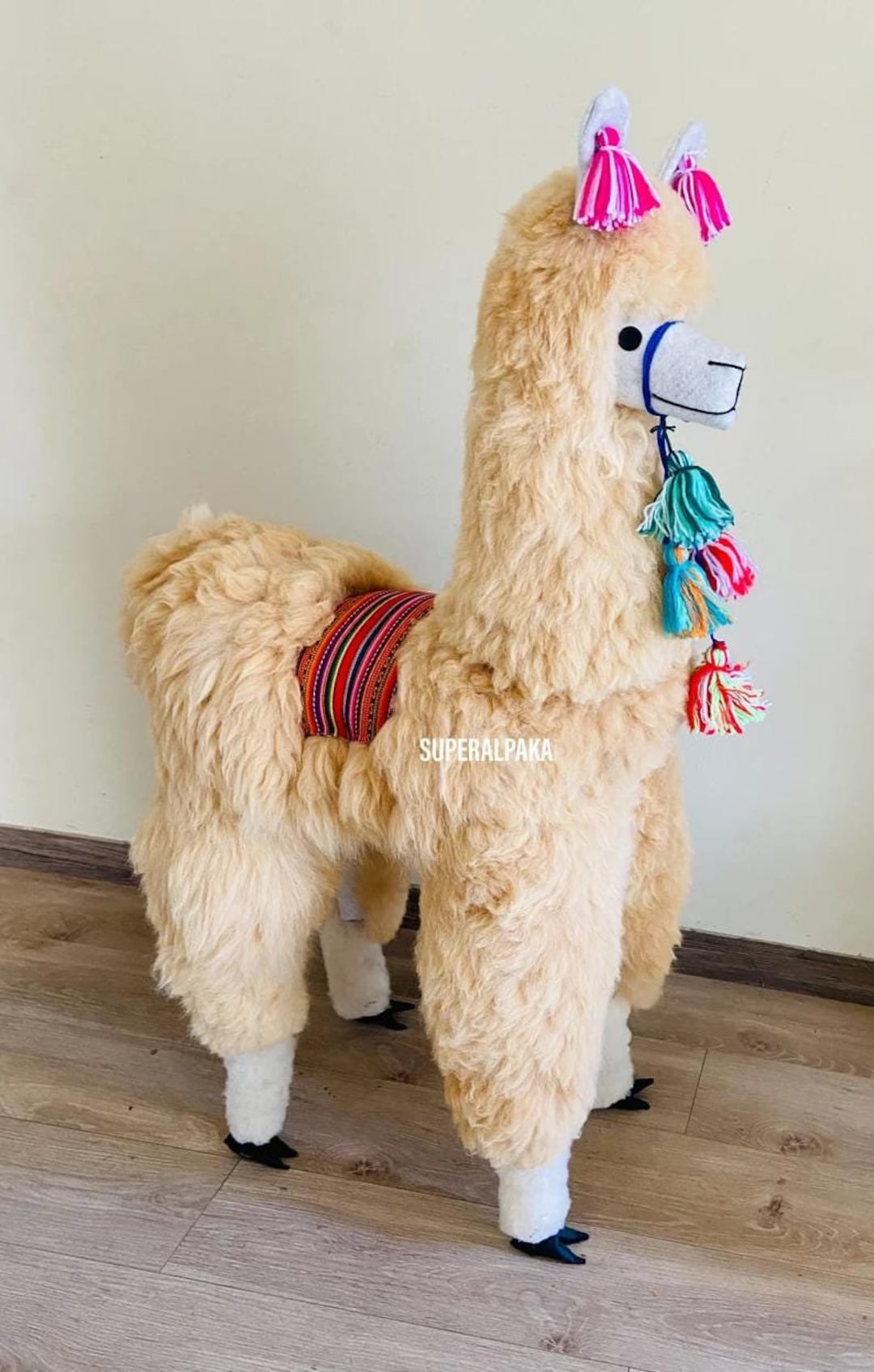 Big Alpaca Fur Toy Handmade Alpaca Big Stuffed Animal Large Alpaca Toy ...