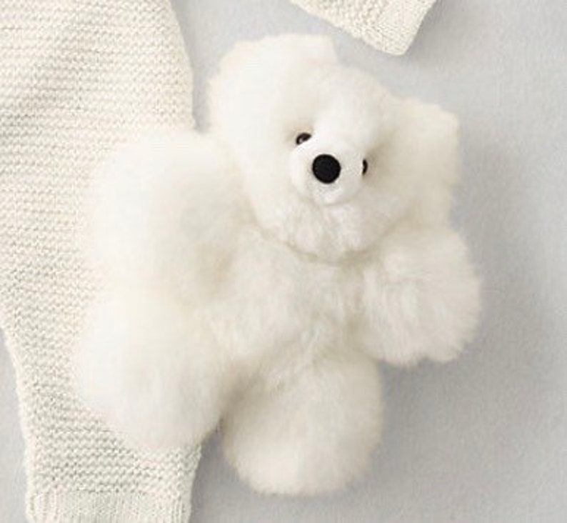 White Teddy Bear Alpaca Fur Teddy Bear Extremely Soft / - Etsy