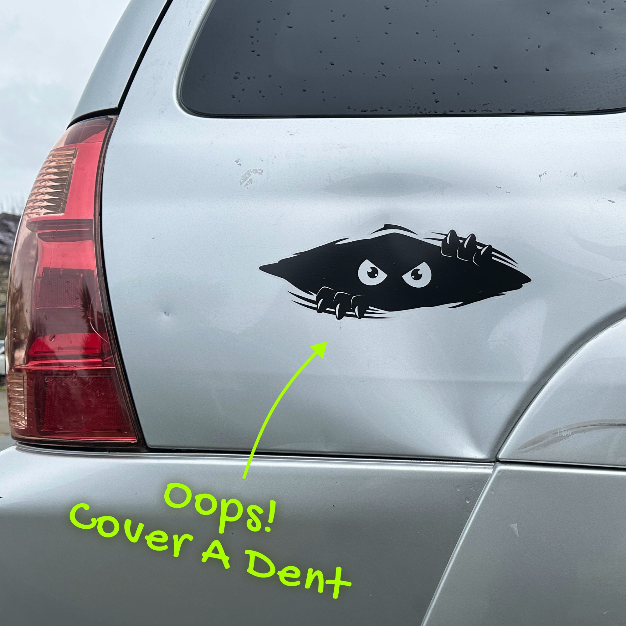 Shredder the Peeking Monster Bumper Sticker Black, Peel and Stick Vinyl ...