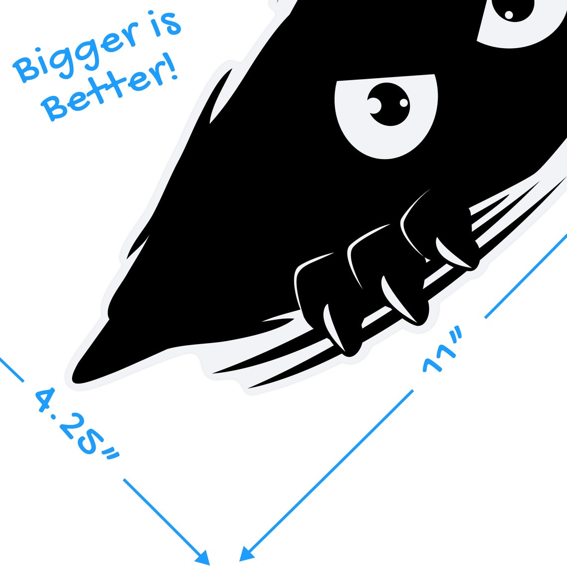 Shredder the Peeking Monster Bumper Sticker Black Peel and - Etsy