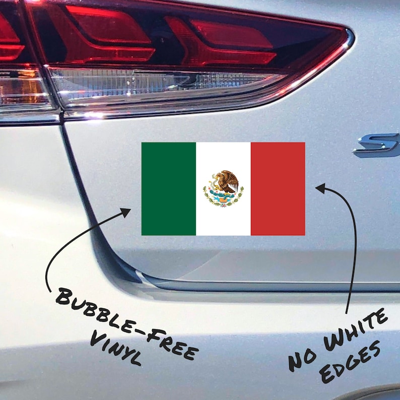 Mexico Flag Decal Waterproof Mexico Sticker for Your Car, Truck ...
