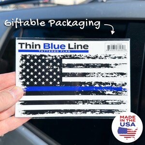 Stickios Thin Blue Line Sticker - Back the Blue American Flag Decal for ...