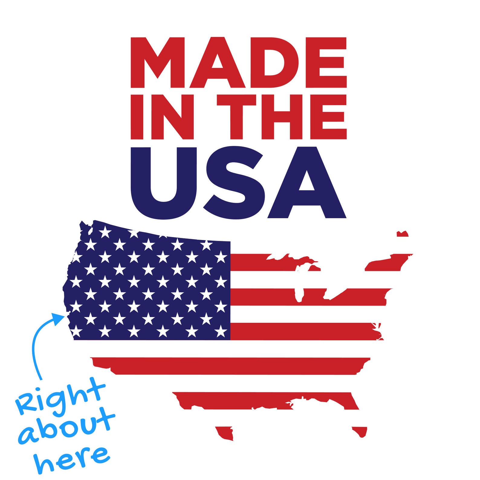 American Flag Decal Made in USA (5.3x3.4") - Forward/reverse Facing ...