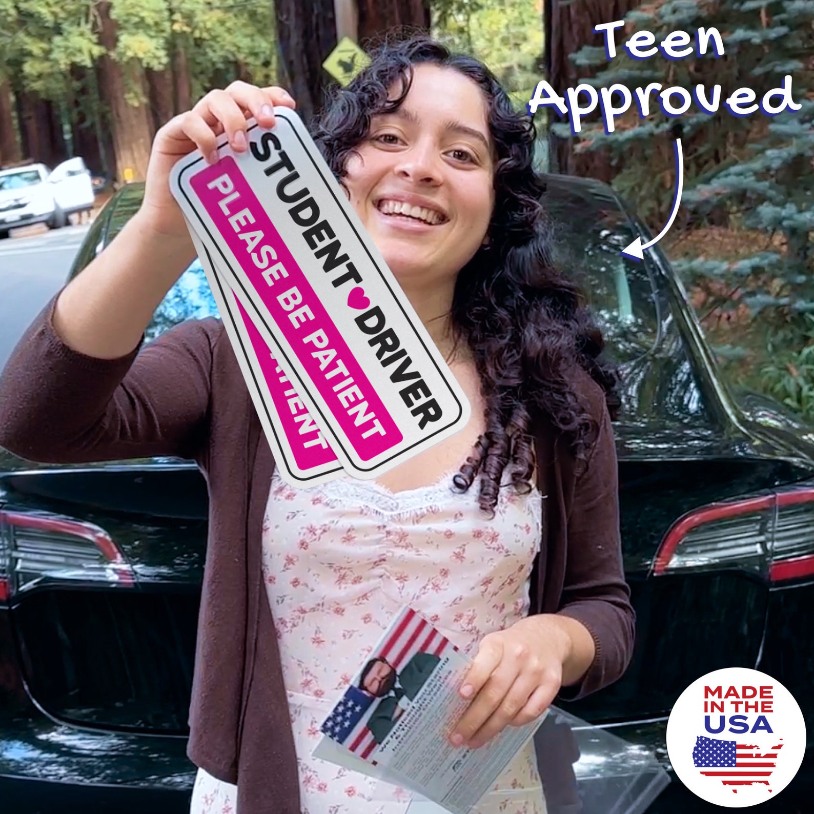 Student Driver Stickers - Reusable Non-magnetic Vinyl Decals for Cars ...