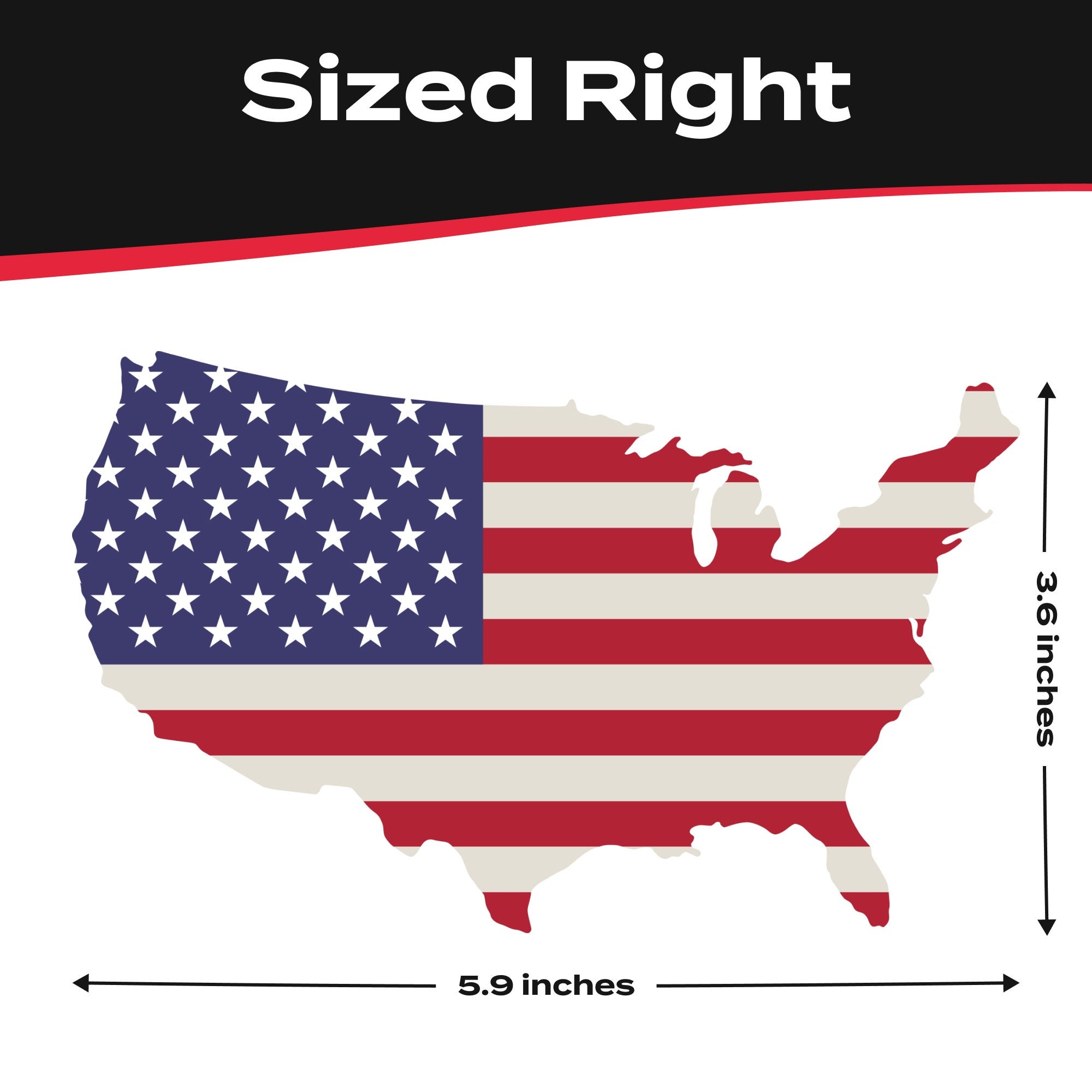 American Flag Decal - Die Cut USA Map Vinyl Sticker for Your Car, Jeep ...
