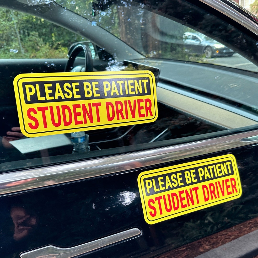 Student Driver Stickers (non-magnetic) - Paint-safe, Removable Student ...