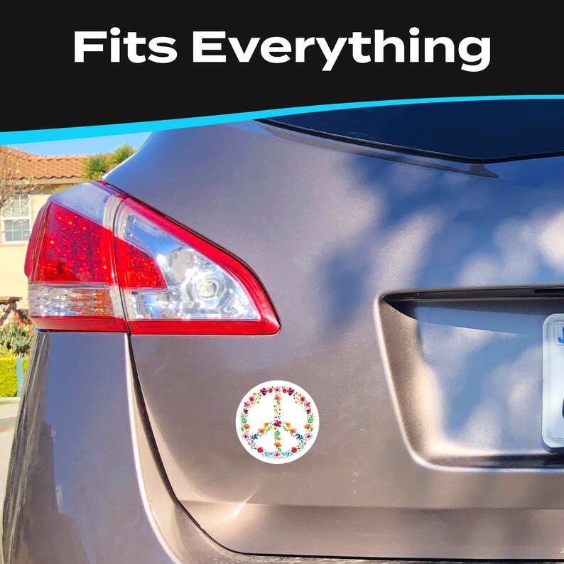 Peace Sticker - Floral Peace Sign Hippy Car Decal - Waterproof Bumper ...