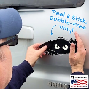 Shredder the Peeking Monster Bumper Sticker - Black, Peel and Stick ...