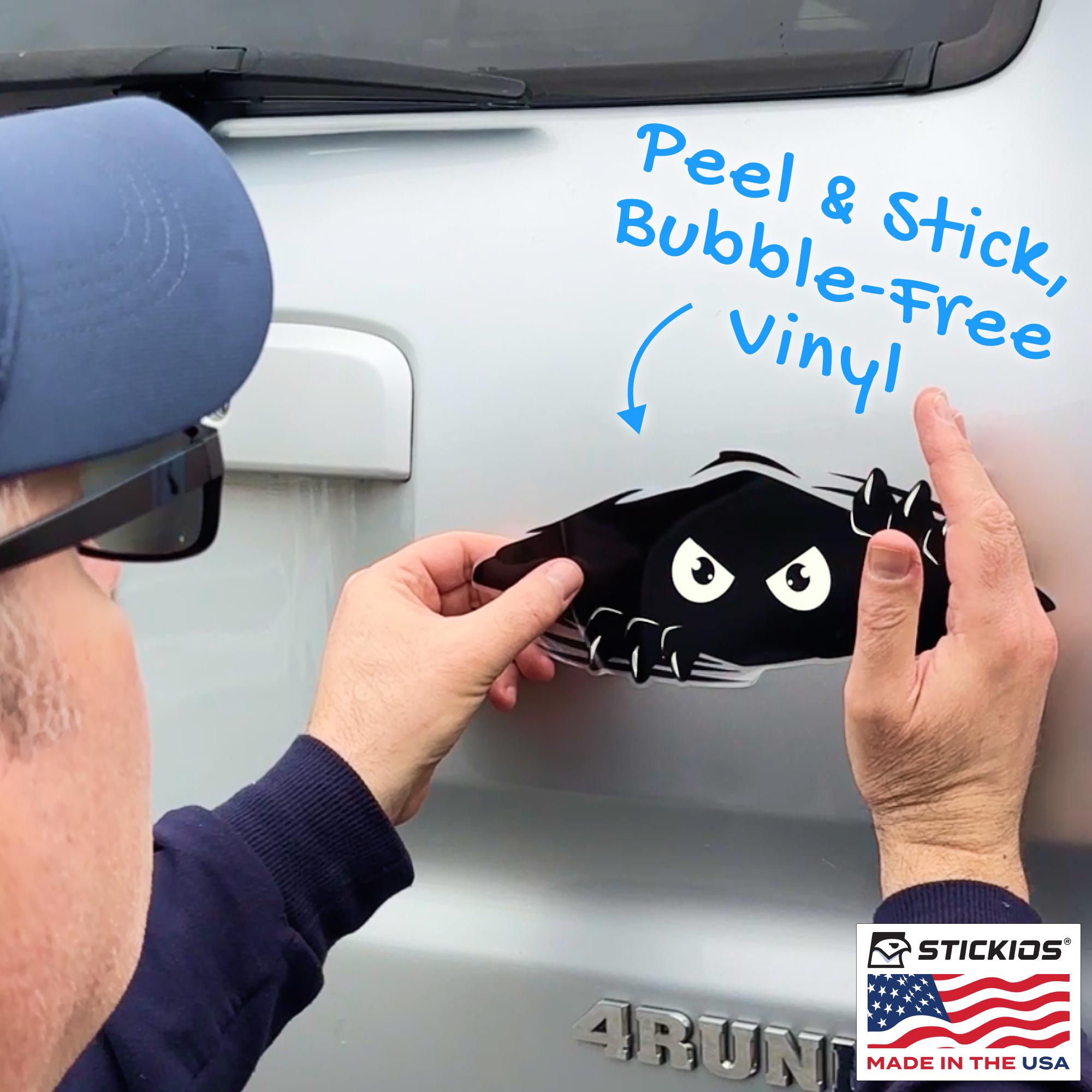 Shredder the Peeking Monster Bumper Sticker - Black, Peel and Stick ...