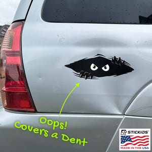 Shredder the Peeking Monster Bumper Sticker - Black, Peel and Stick ...