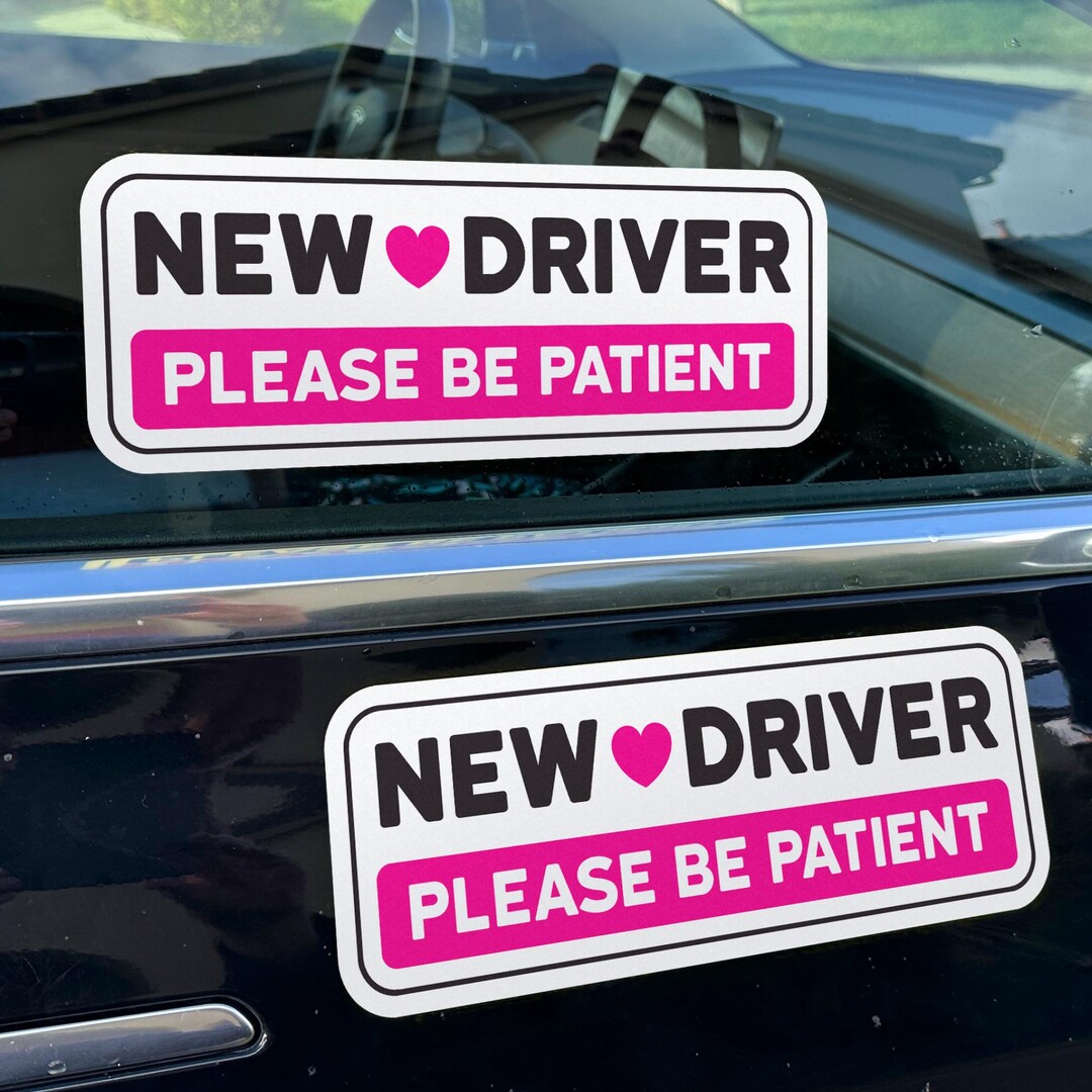 New Driver Stickers (non-magnetic) - Paint-safe, Removable New Driver ...