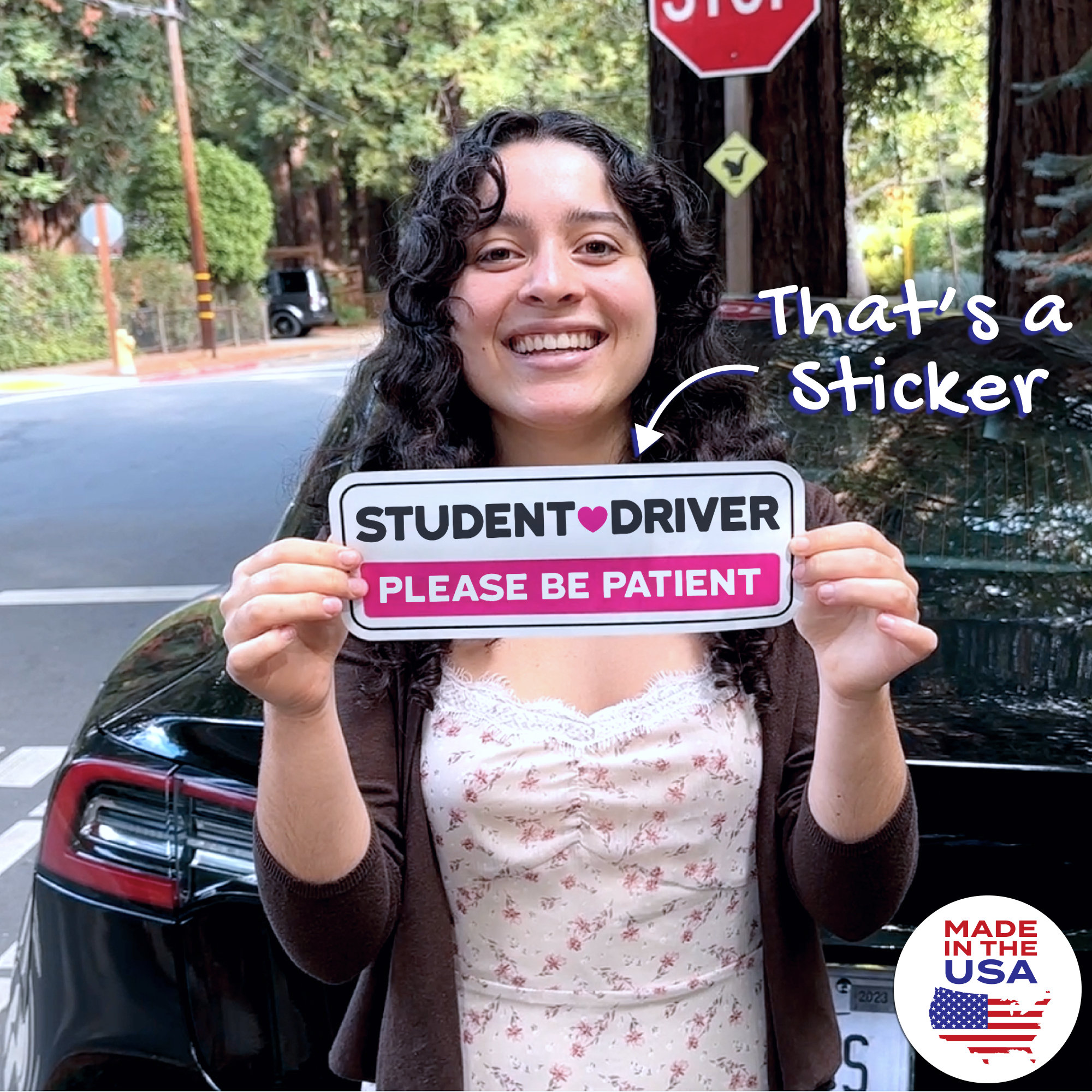 Student Driver Stickers - Reusable Non-magnetic Vinyl Decals for Cars ...