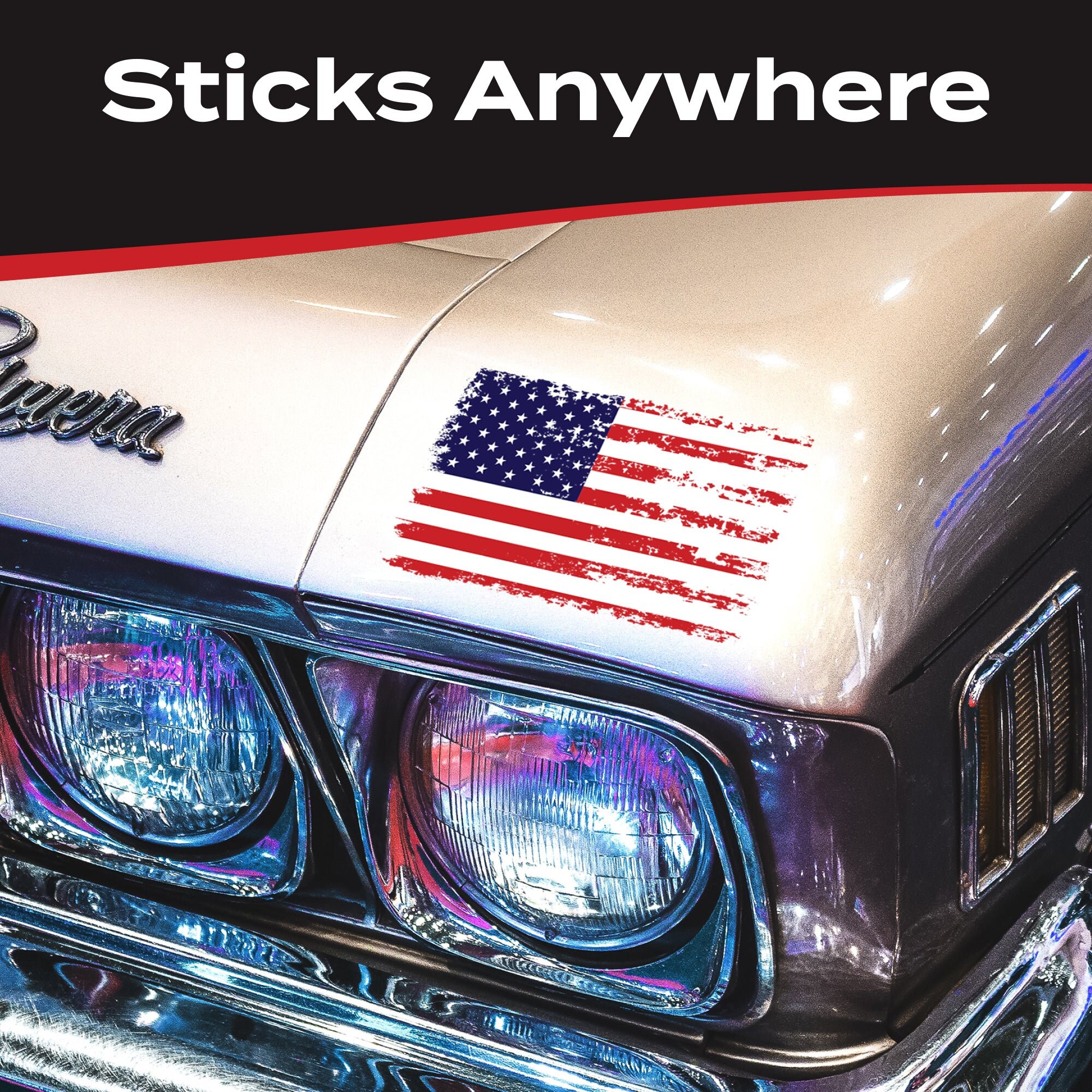 American Flag Decal USA Distressed Flag Vinyl Sticker for Your Car ...