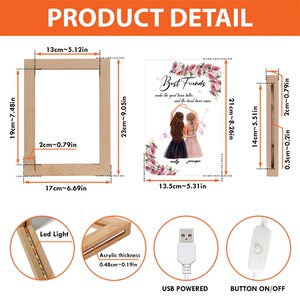 Custom Wooden Photo Frame LED Night Lamp, Creative Gift Photo Album ...
