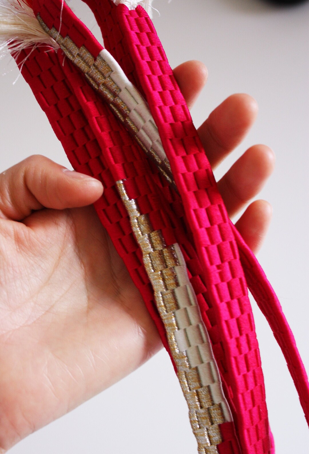 Magenta Pink Obijime, Silk Belt, Japanese Accessories, Kimono Obijime ...