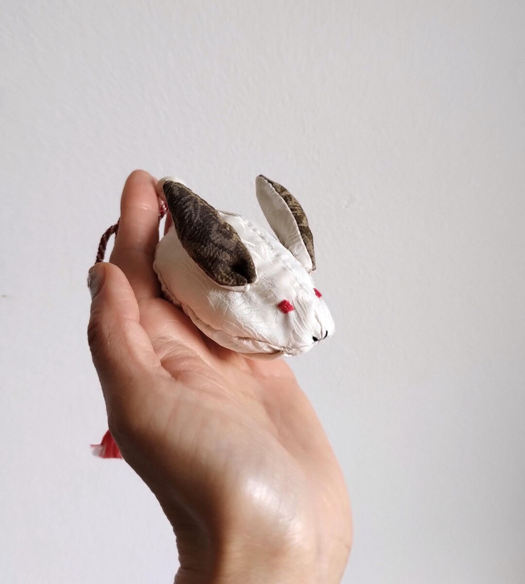 Snow Rabbit Small Pouch, Kimono Key Chain, Coin Case, Japanese ...