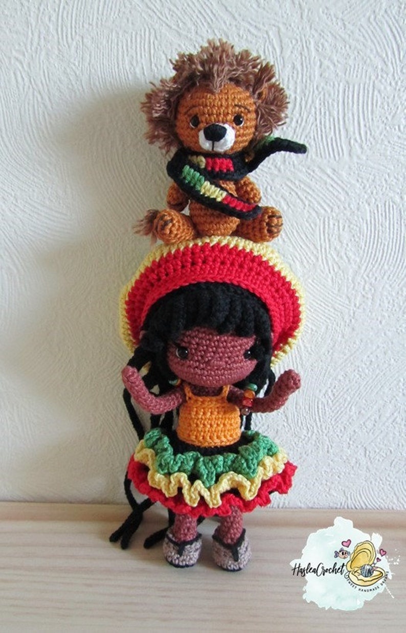 Amigurumi Crochet Pattern : Rastafairy Doll in English and - Etsy