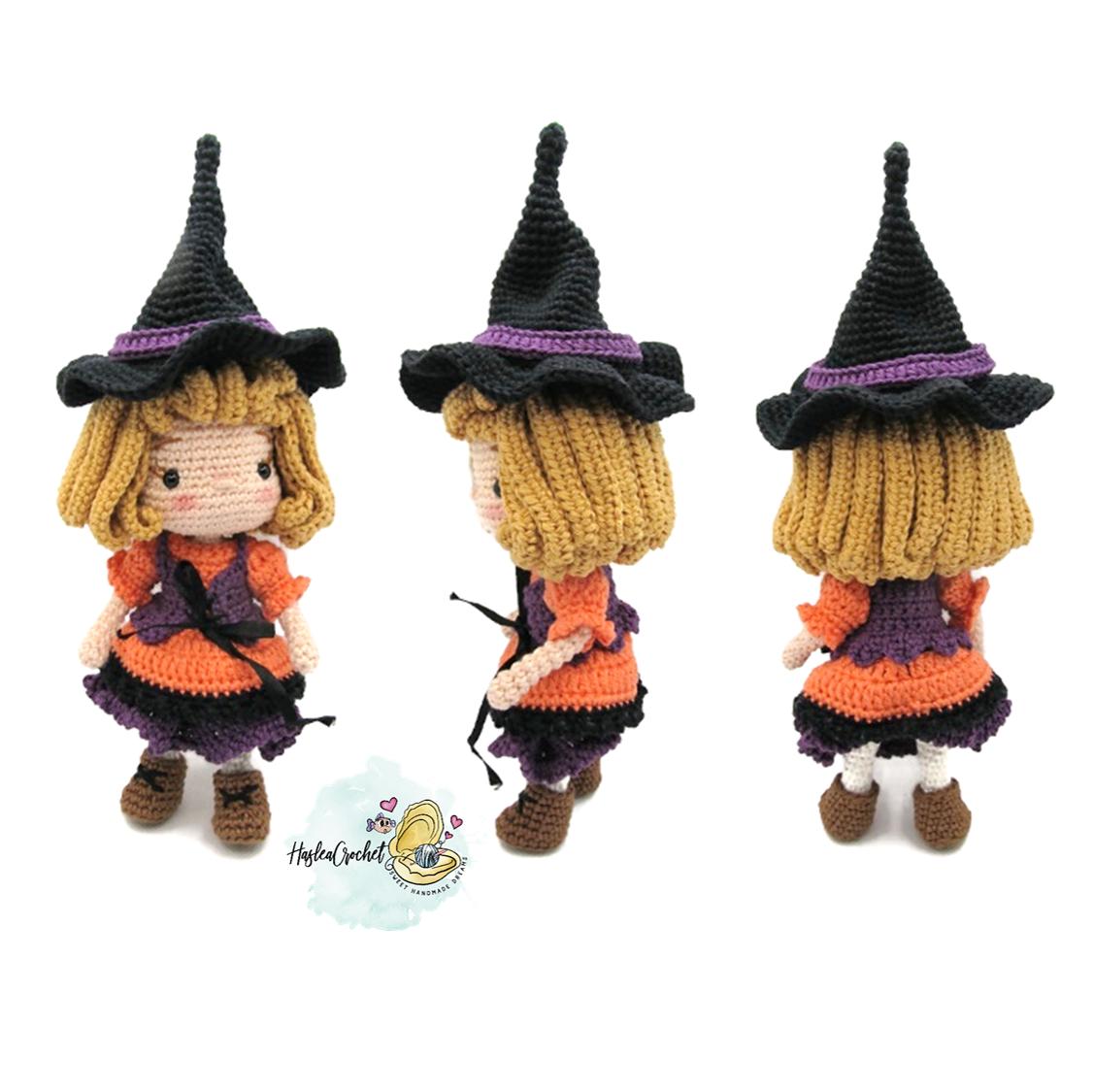 Amigurumi Crochet Pattern : Little Witch Doll in English, French and ...