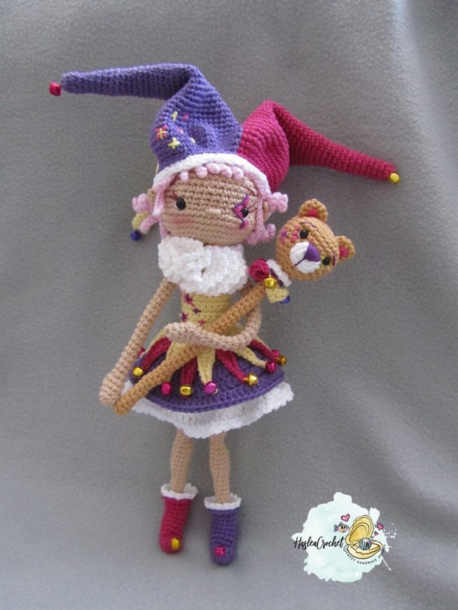 Modèle de poupée au crochet Lelia le bouffon : PDF amigurumi (français ...