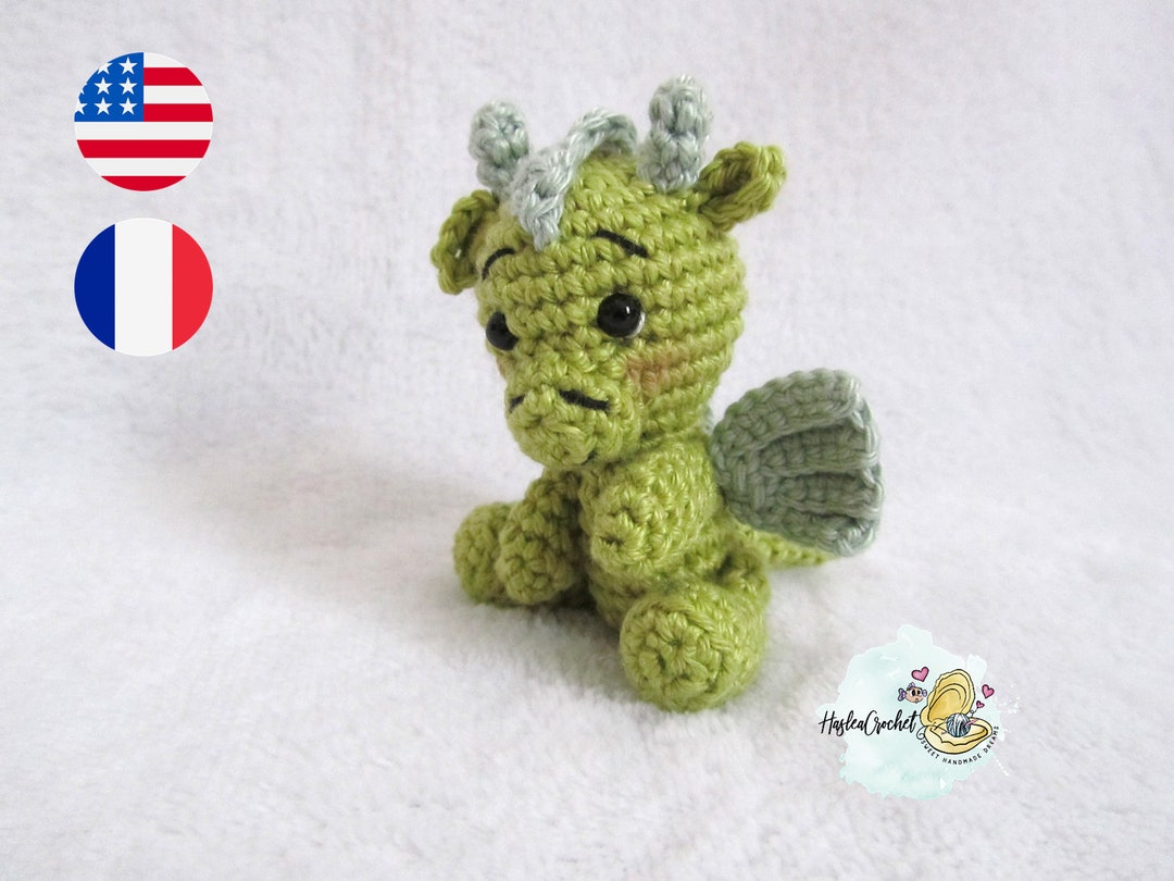 Amigurumi Little Dragon Crochet Pattern in English and French - Etsy