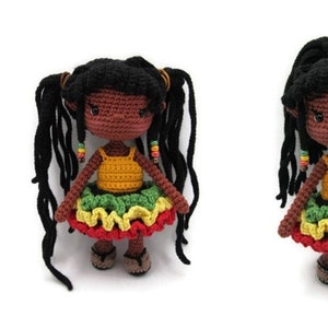 Amigurumi Crochet Pattern : Rastafairy Doll in English and French ...