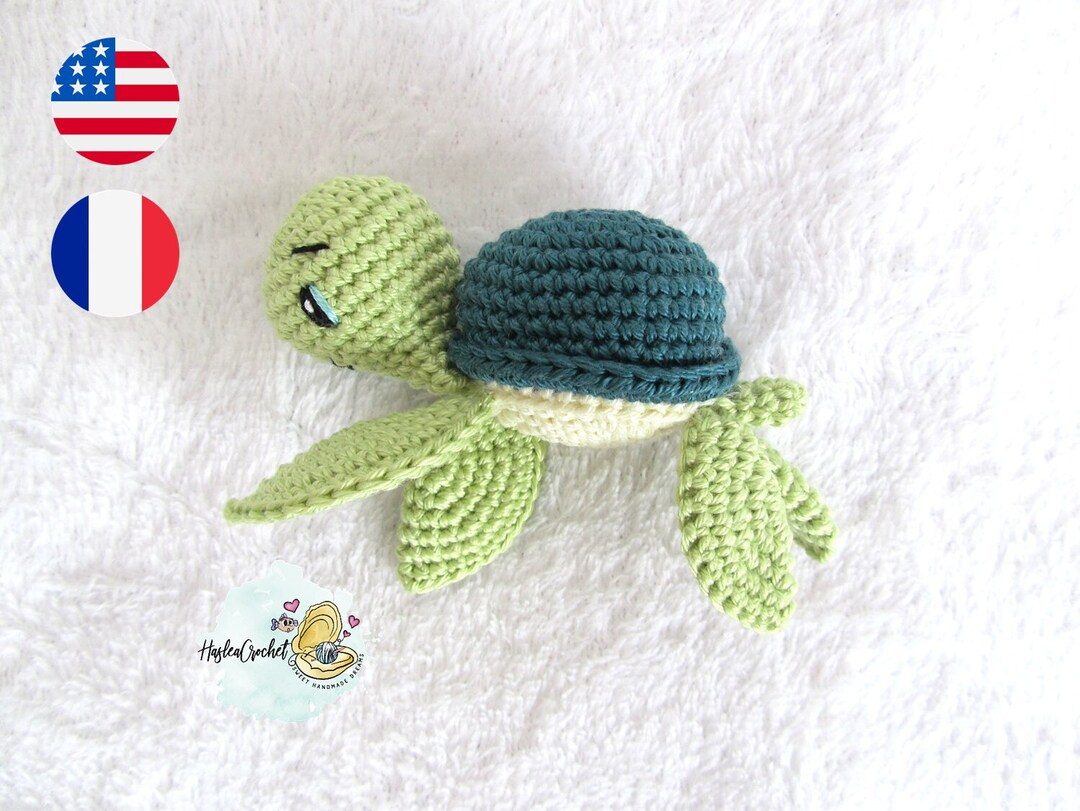 Amigurumi Little Turtle Crochet Pattern in English and French - Etsy