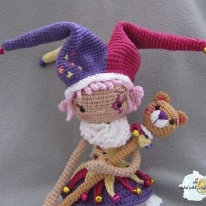 Modèle de poupée au crochet Lelia le bouffon : PDF amigurumi (français ...