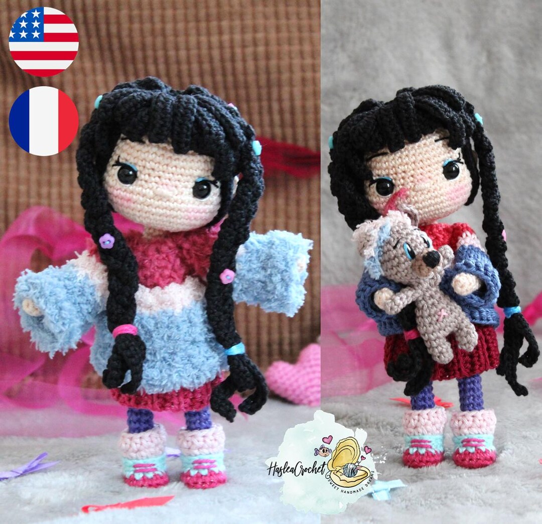 Amigurumi Doll Crochet Pattern : Wednesday Boombaya in English and ...