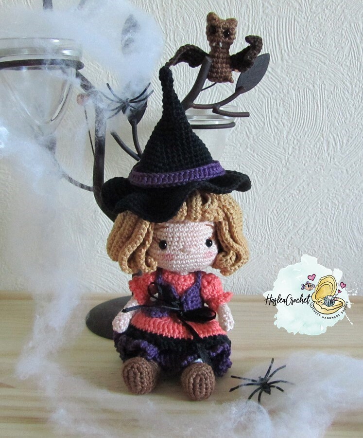 Amigurumi Crochet Pattern : Little Witch Doll in English and | Etsy