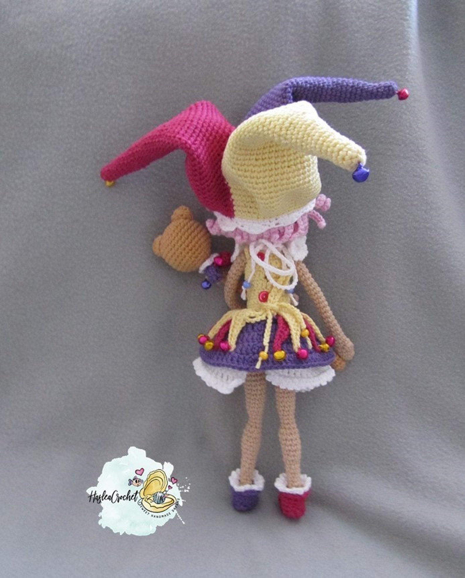 Modèle de poupée au crochet Lelia le bouffon : PDF amigurumi (français ...