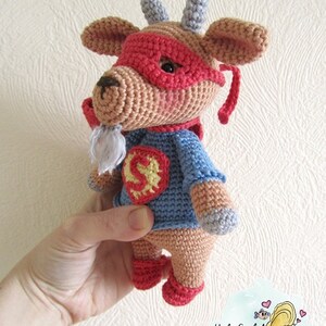 Amigurumi Super Hero Goat Crochet Pattern in English and French ...