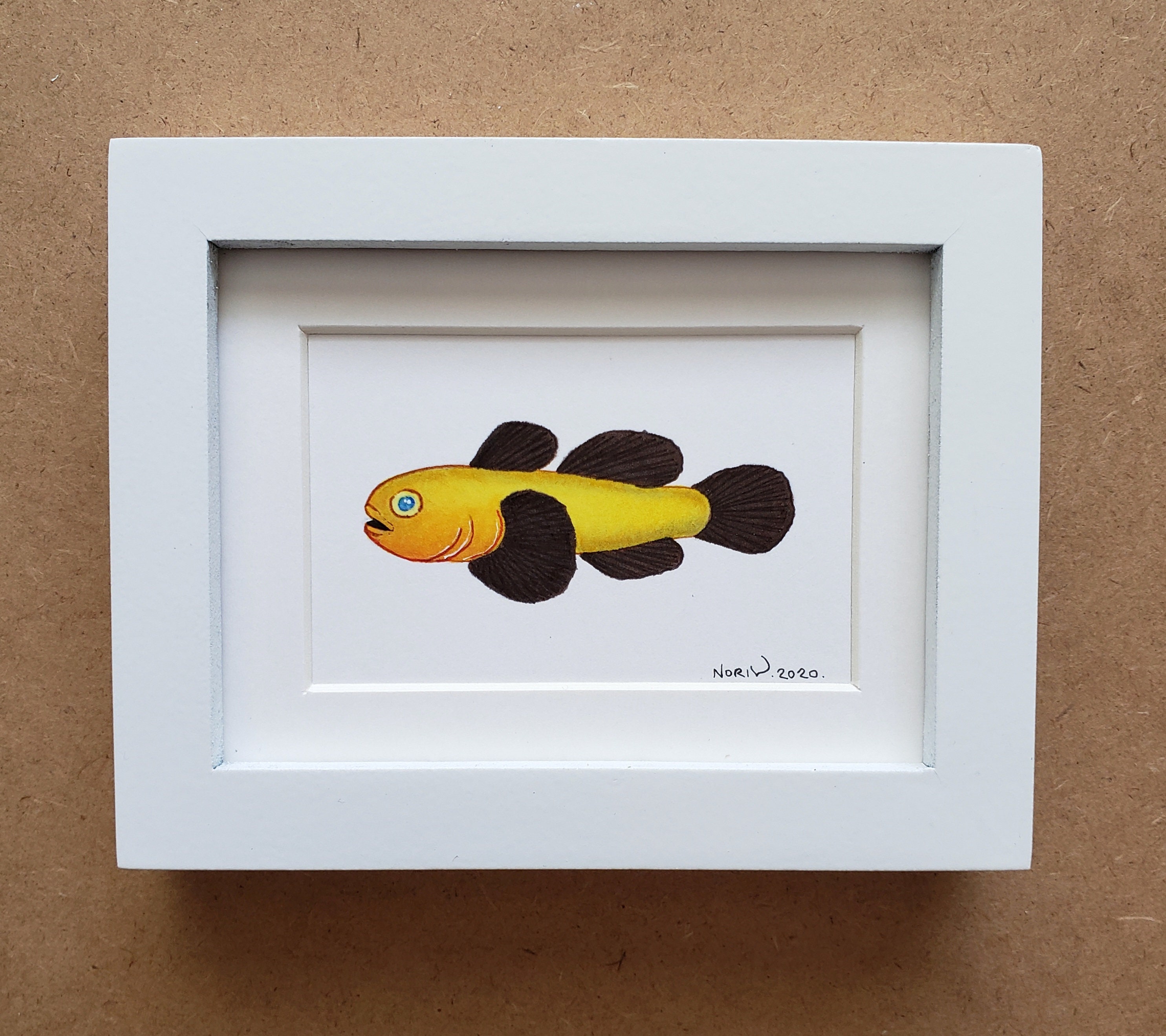 Panda Goby Miniature Drawing - Etsy