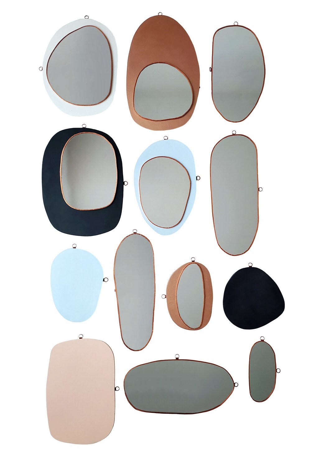 Zozo handmade mirrors set irregular mirrors asymmetrical | Etsy