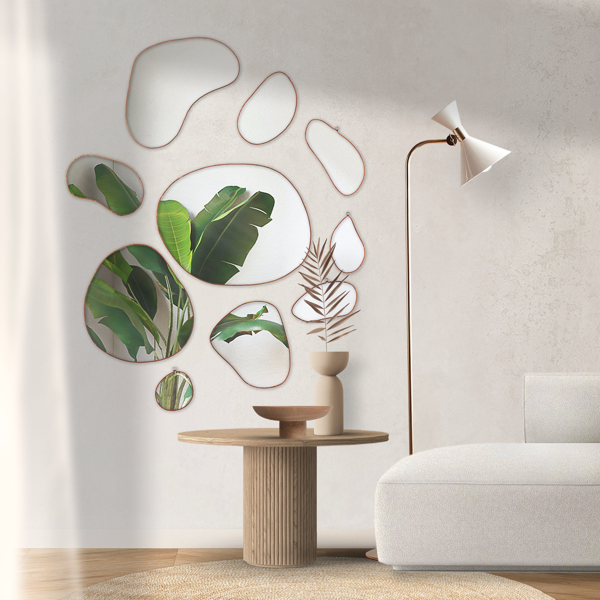Fifi 2.0 Handmade Mirrors Set, Irregular Mirrors, Asymmetrical Mirrors ...