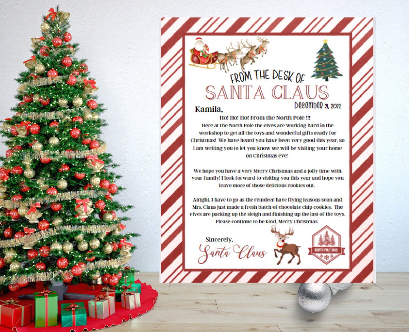 Letter From Santa Claus / Editable Letter / Download / Printable Santa ...