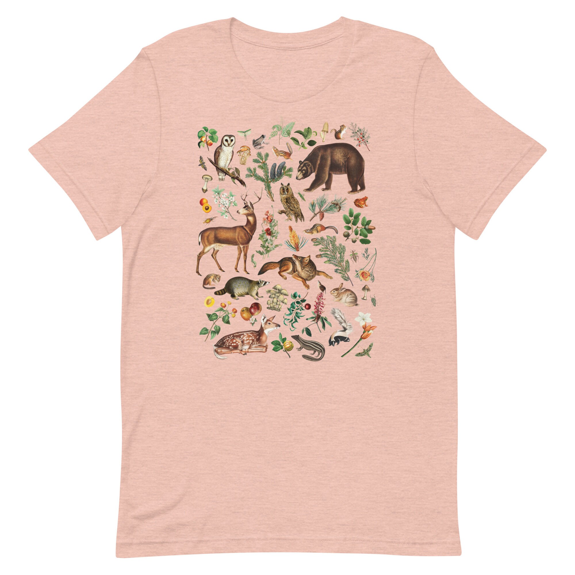 Forest Animals, Vintage Illustration Shirt, Botanical Plant Shirt ...