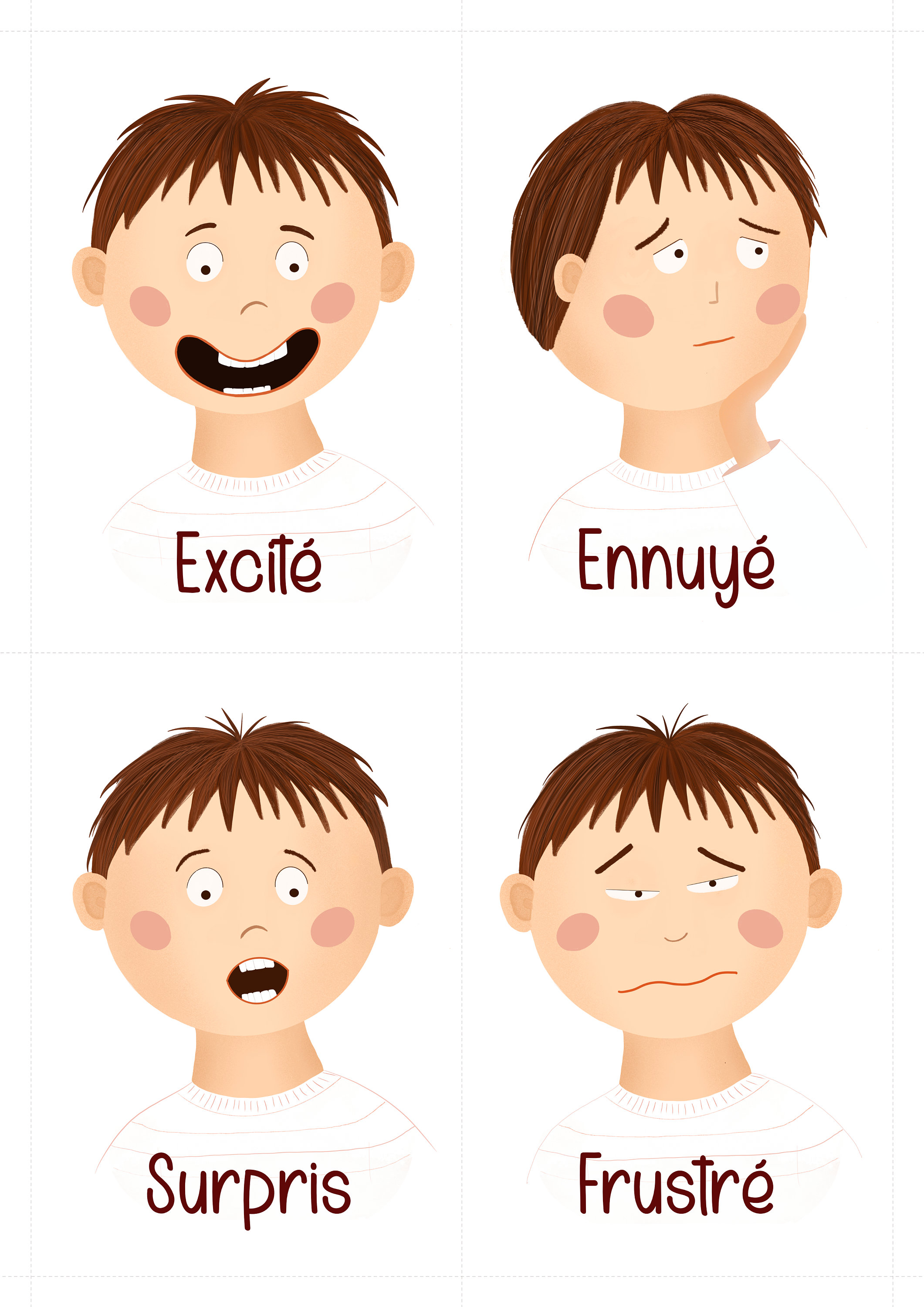 Les ÉMotions et Les Sentiments Cartes - Etsy.de