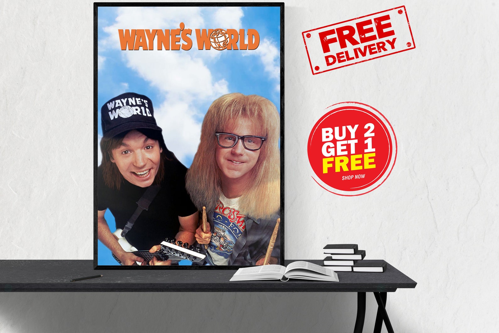 Wayne's World Movie Poster 1992 | Etsy