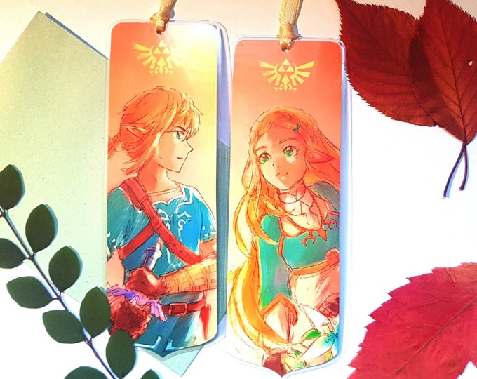 Link and Zelda Breath of the Wild Bookmark / Botw - Etsy