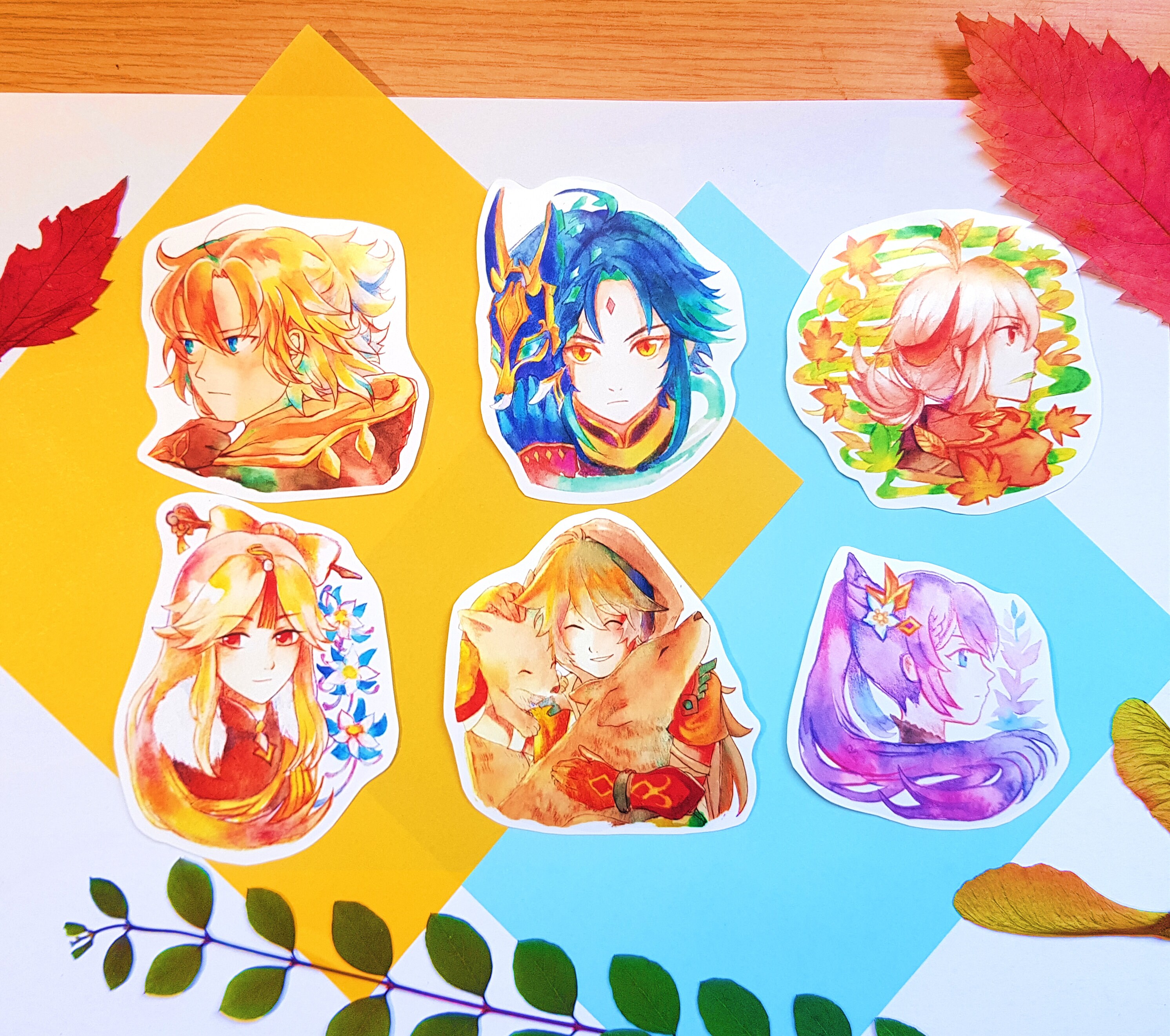 Genshin Impact Sticker (noelle / Yae / Hu Tao / Ganyu / Bennett ...