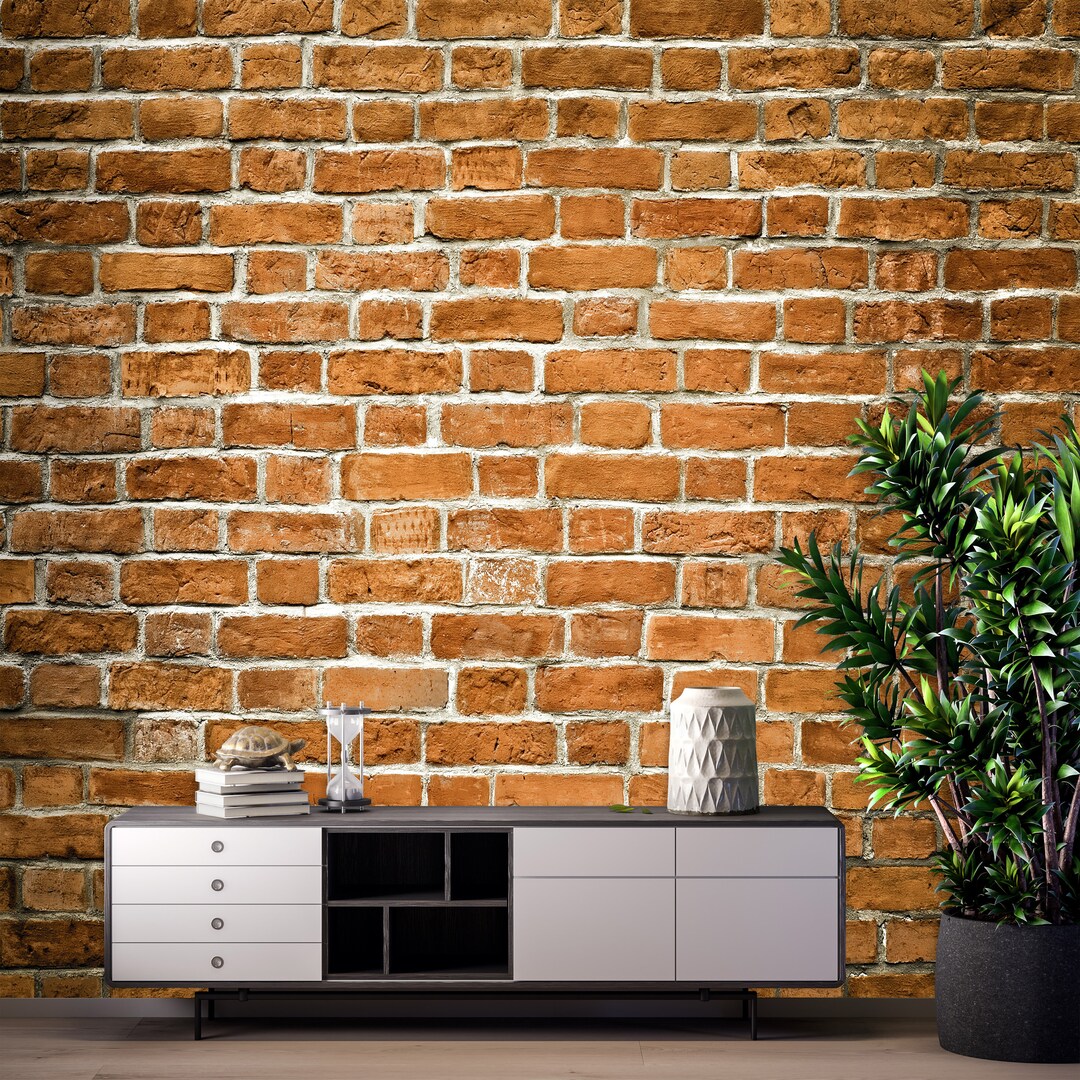 Brick Wallpaper Faux Pattern 3d Red Brick Retro Peel and Stick Textured ...