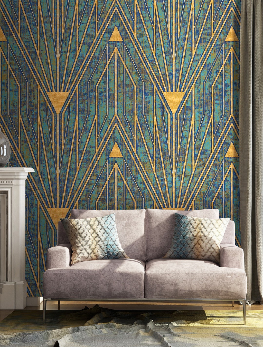 Abstract Wallpaper Modern Abstract Simple Fashion Geometric Figure ...